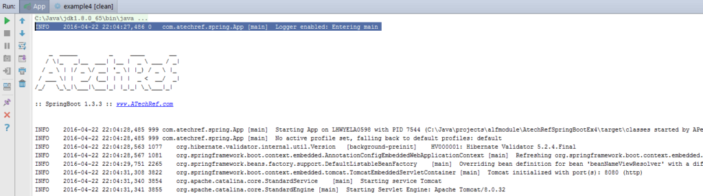 Spring Boot – Using log4j logging – A Tech Ref